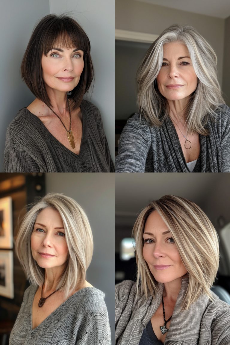 19 Chic and Simple Medium-Length Hairstyles for Women Over 60 – StyleBliss
